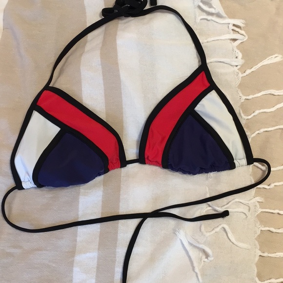 Mossimo Supply Co. | Swim | Red White And Blue Colorblock Bikini Top ...